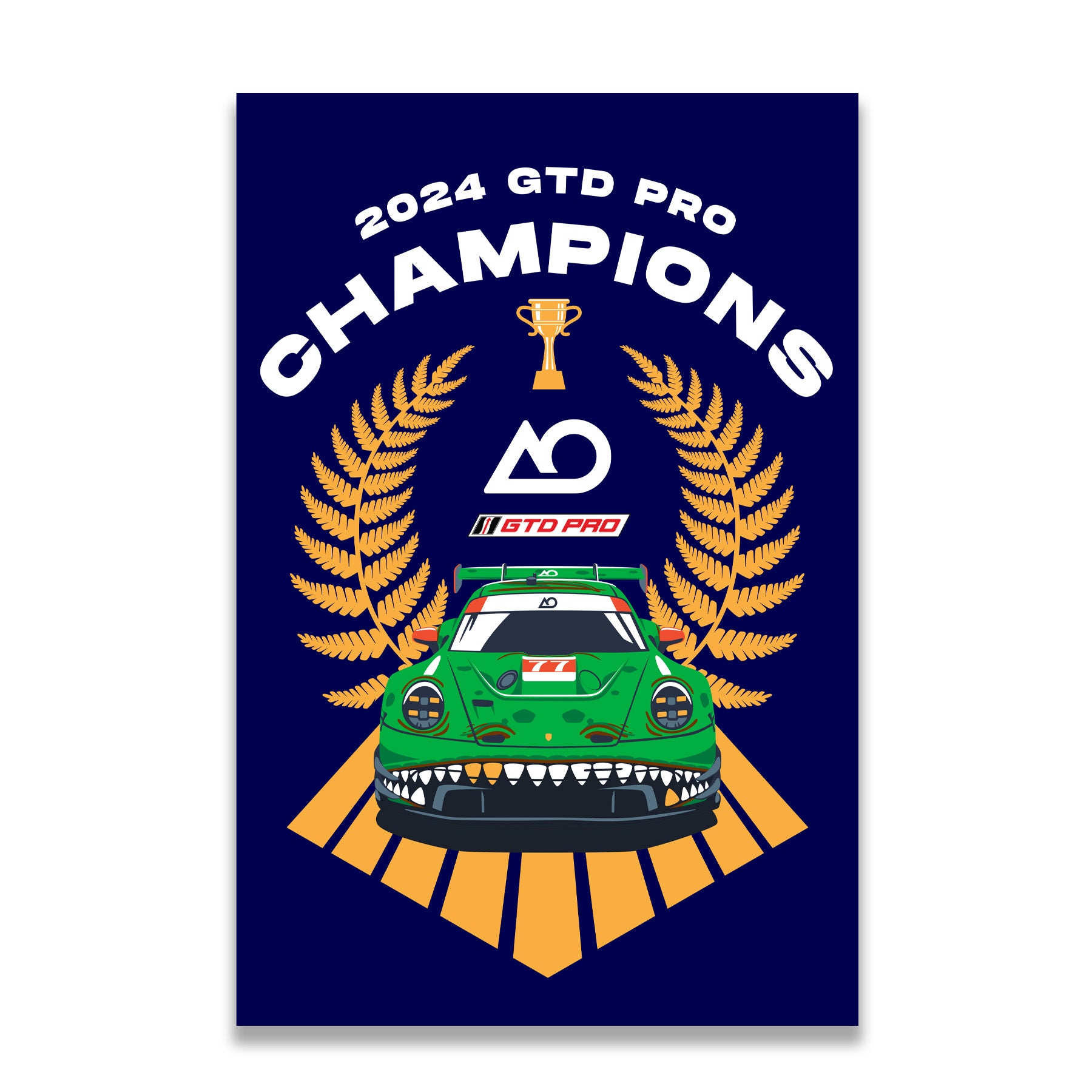 2024 GTD Pro Champions Wreath Poster - AO Racing